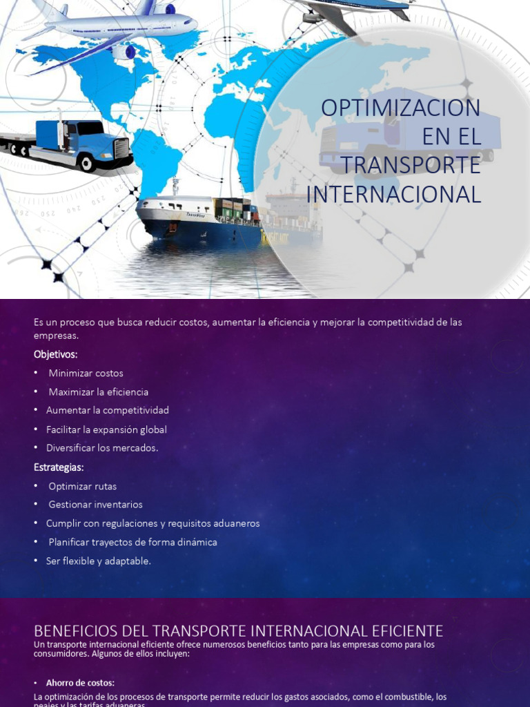 2 3 Optimizacion Del Transporte Internacional Pdf Transporte