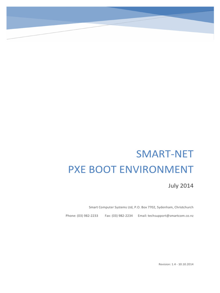 Smart-Net PXE Boot Environment | PDF | Booting | Microsoft Windows