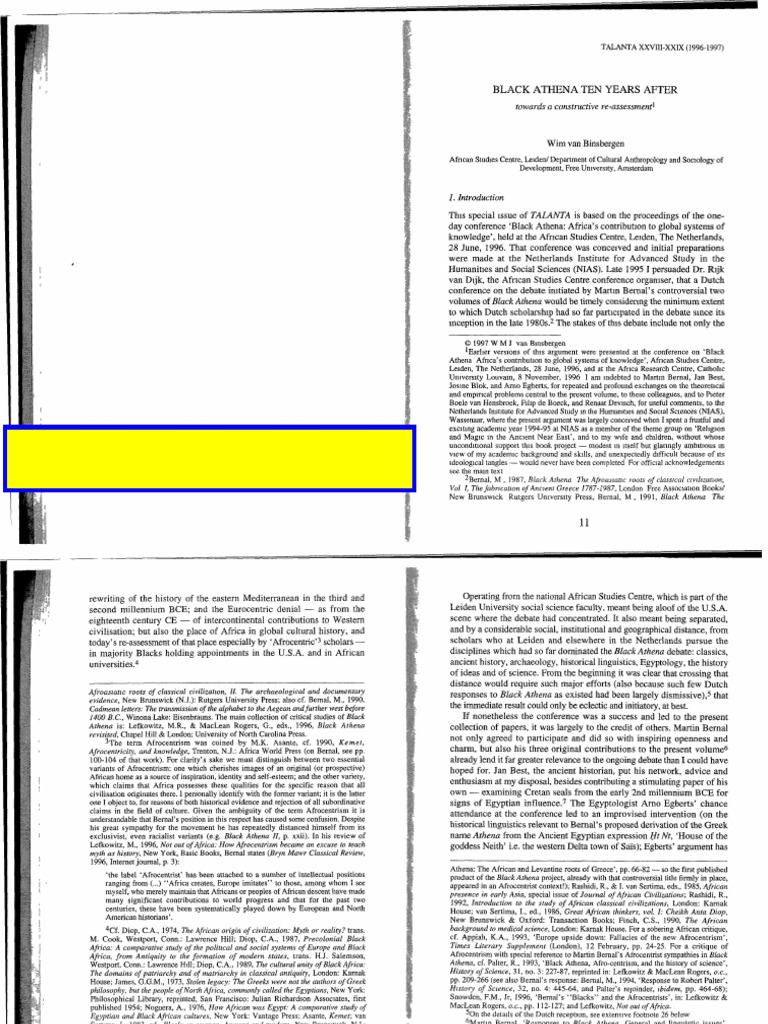 Black Athena (2) | PDF | Afrocentrism