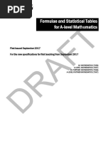 MF19 List-Of-Formulae-And-Statistical-Tables | PDF | Variance | Teaching Mathematics