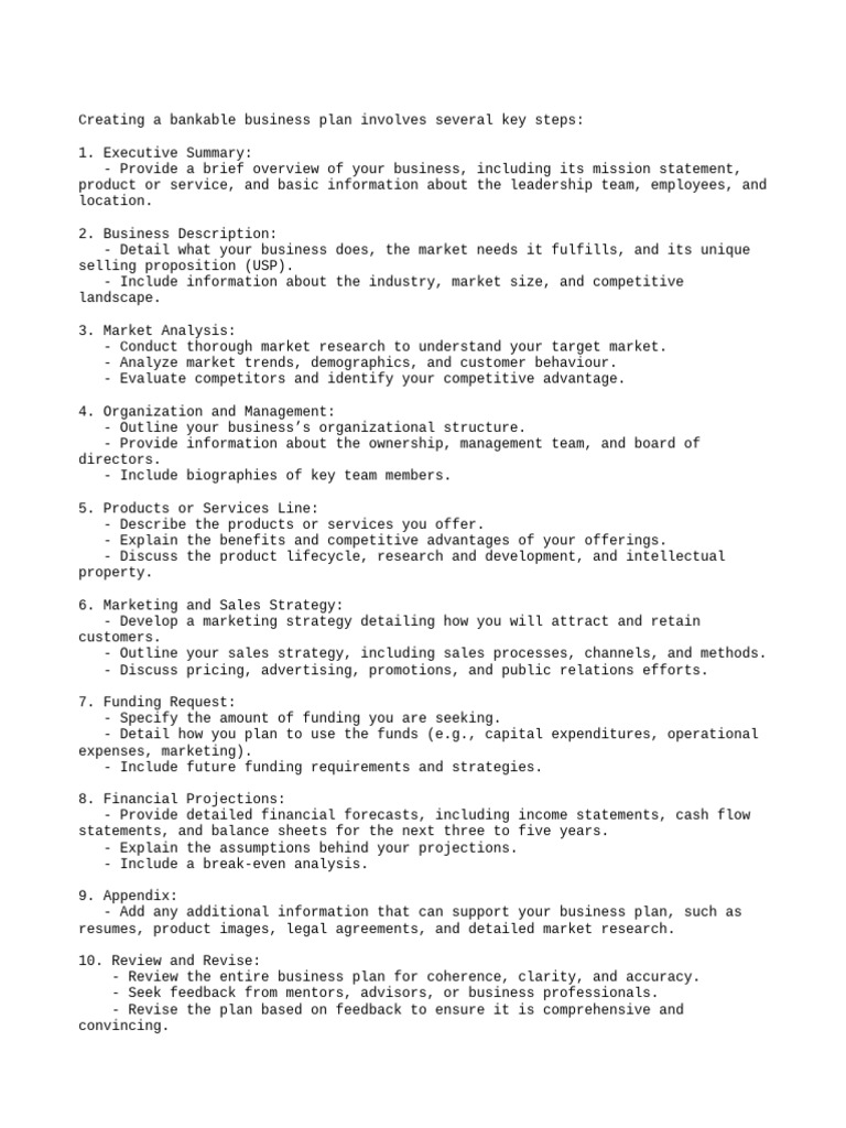 Bankable Business Plan | PDF