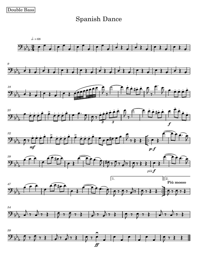 Spanish Dance for Double Bass | PDF