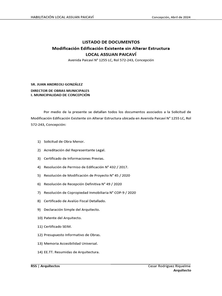 00 Listado Documentos | PDF