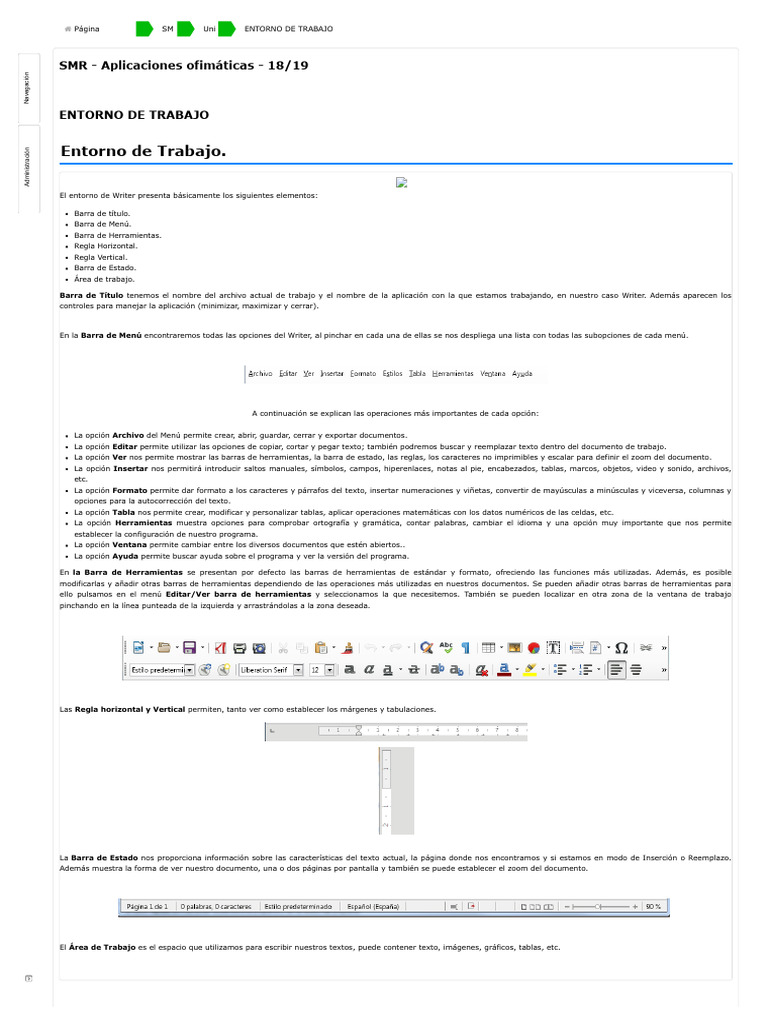 SMR - Ao - 18 - 19 - Entorno de Trabajo | PDF | Ventana (informática) | Software