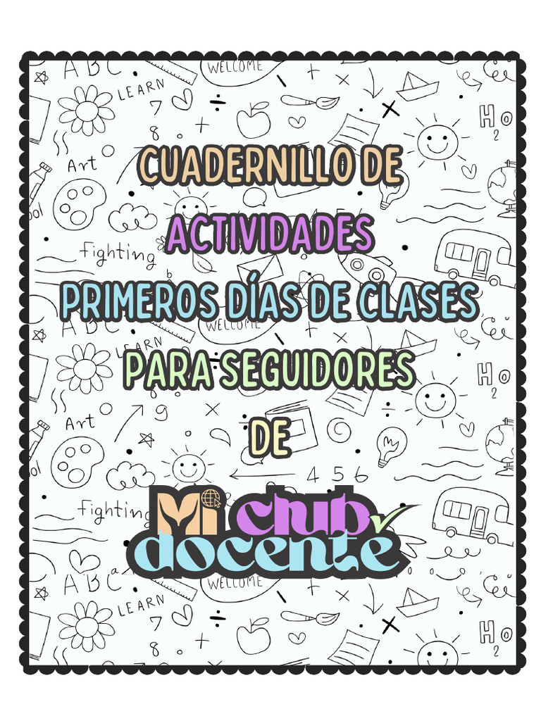 ACTIVIDADES PRIMEROS DIAS DE CLASE - MI CLUB DOCENTE (1) | PDF