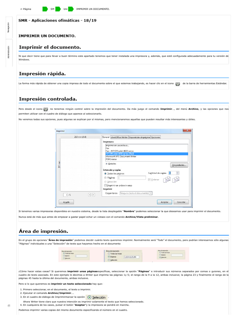 SMR_AO_18_19_ IMPRIMIR UN DOCUMENTO_ | PDF | Impresora (Computación) | Informática