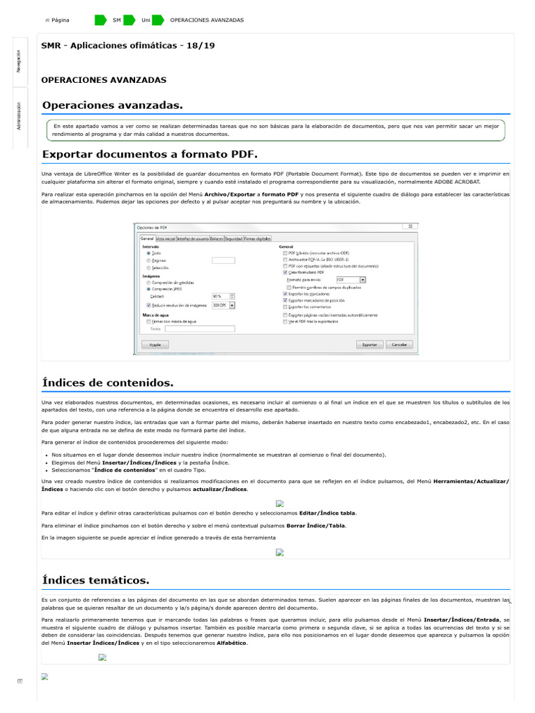SMR Ao 18 19 Operaciones Avanzadas | PDF | Ventana (informática) | Botón (Computación)