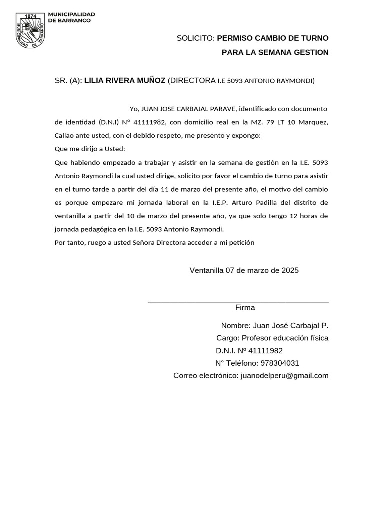 Formato Solicitud Simple | PDF