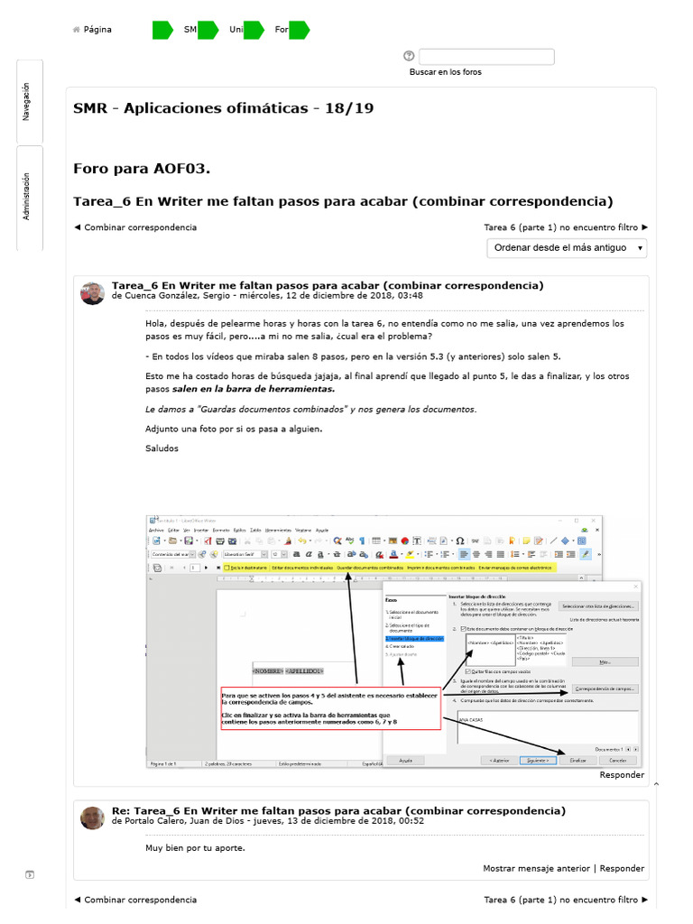 SMR - AO - 18 - 19 - Tarea - 6 en Writer Me Faltan Pasos para Acabar (Combinar Correspondencia ...