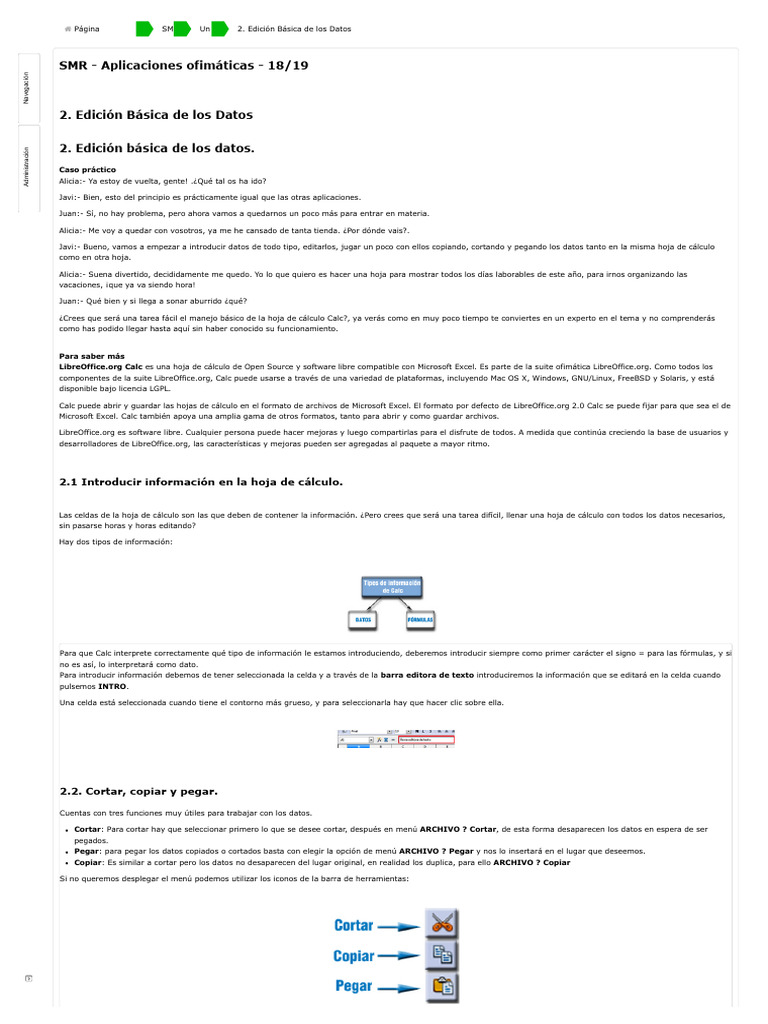 SMR_AO_18_19_ 2. Edición Básica de los Datos | PDF | Ingeniería de software | Software del sistema