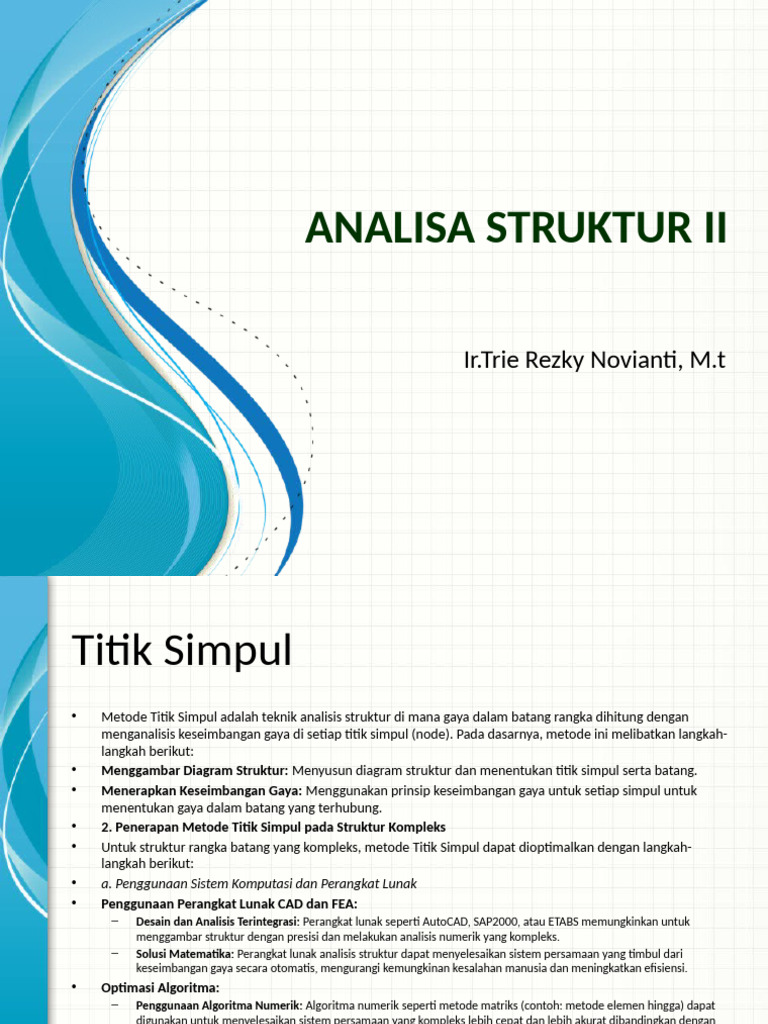 Analisa Struktur Ii | PDF