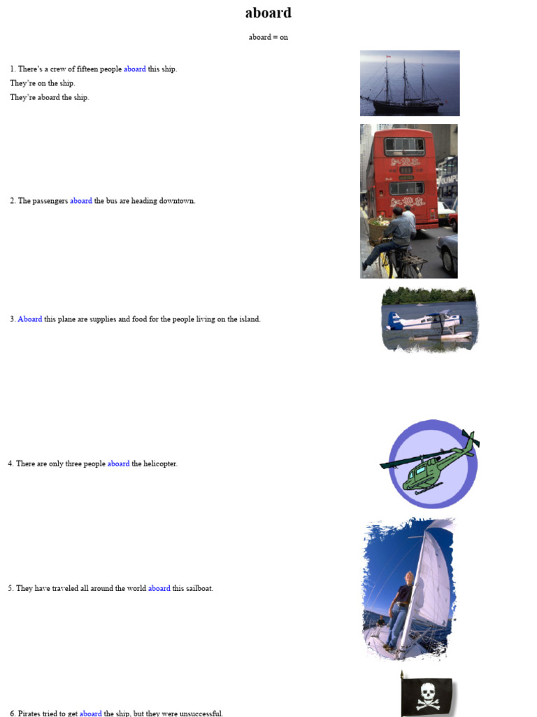 Understanding the Term "Aboard" | PDF