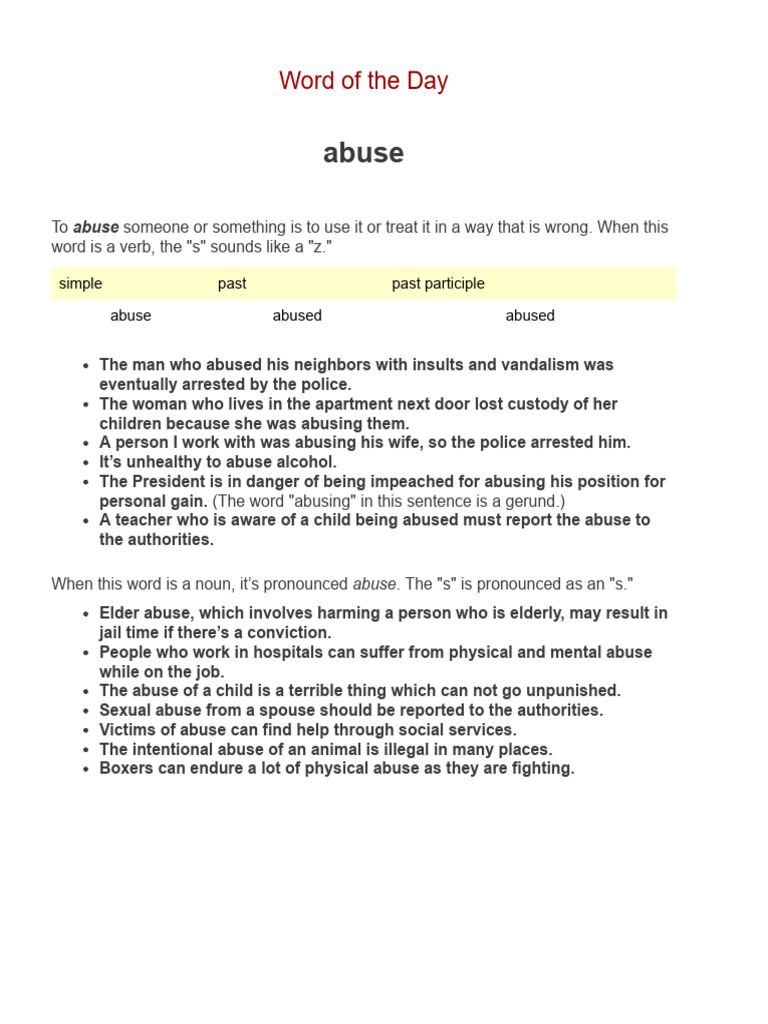 Understanding Abuse and Its Impact | PDF