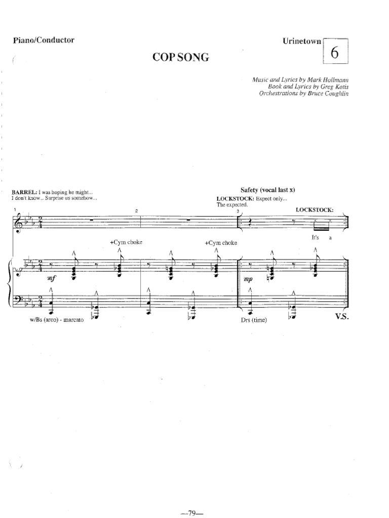 Cop Song - Urinetown | PDF