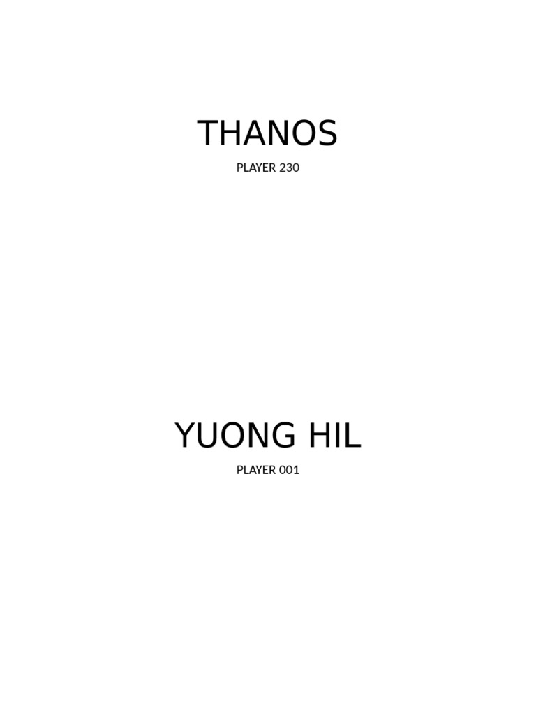 THANOS | PDF