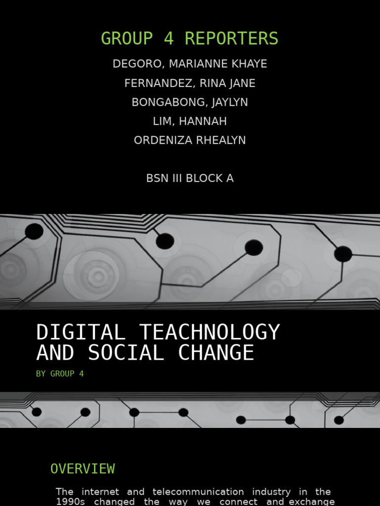 Digital Teachnology and Social Change | PDF | Educational Technology ...
