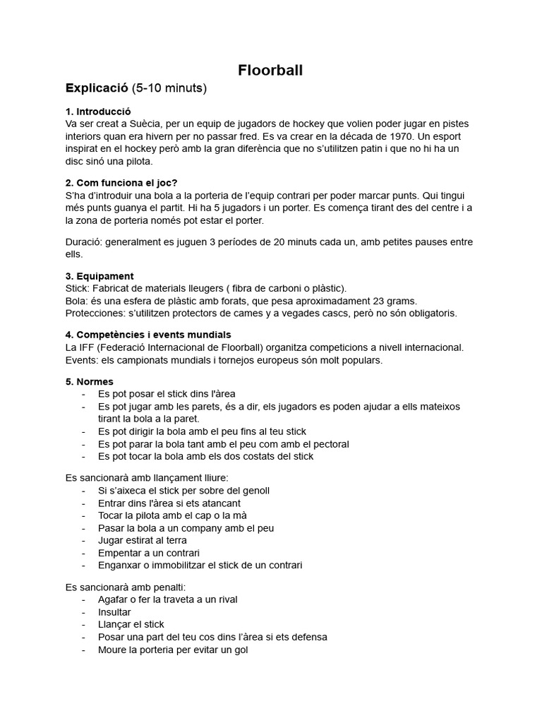 Floorball | PDF