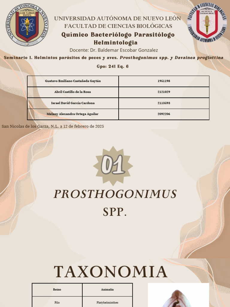 EQ6 S1 Helmintologia | PDF | Aves | Heces
