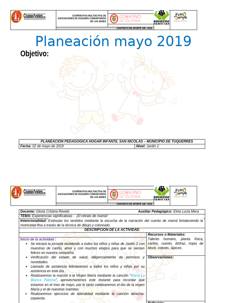 Planeacion Mayo | PDF | Color | Instrumentos musicales