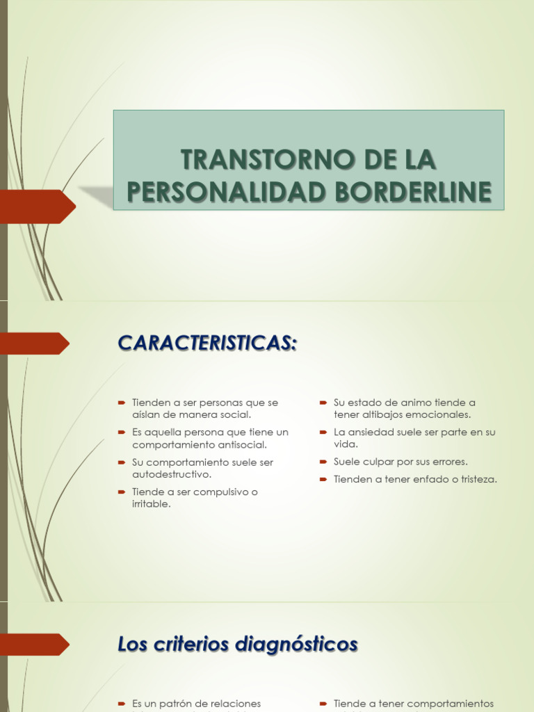 Transtorno de La Personalidad Borderline | PDF