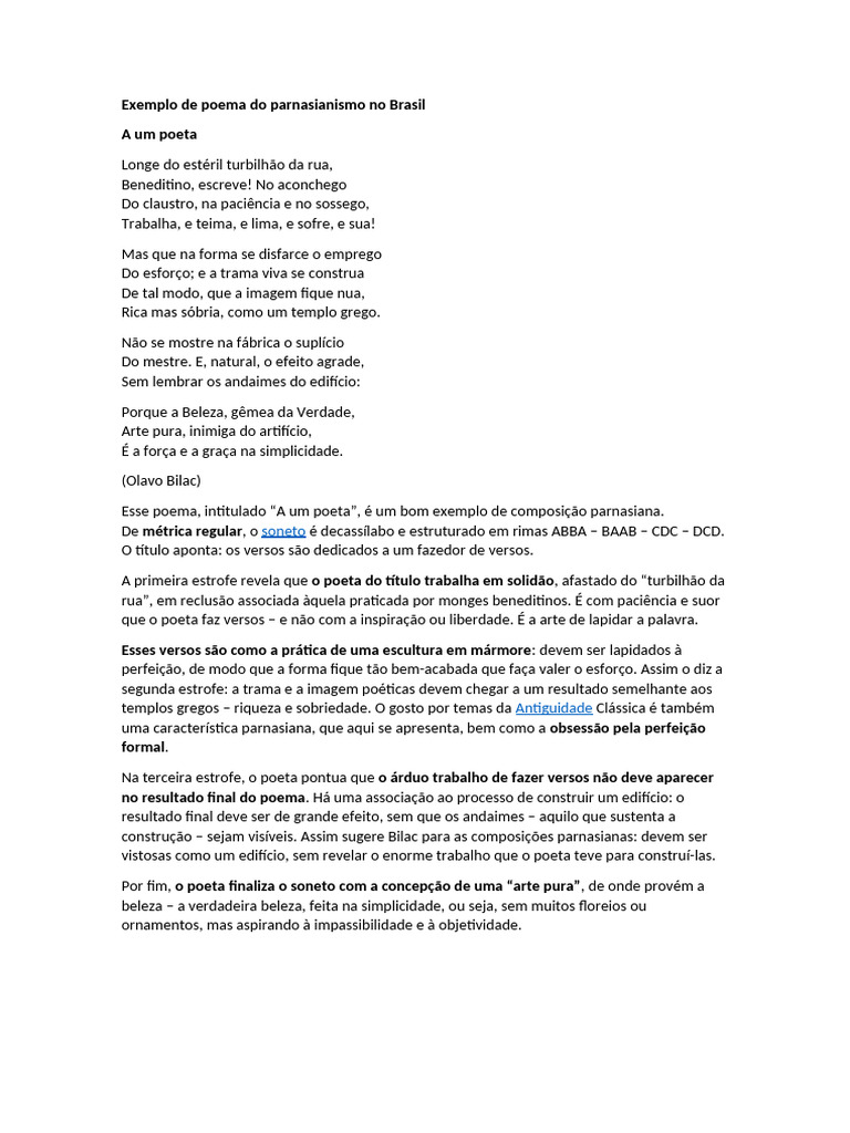Exemplo de Soneto Parnasiano | PDF