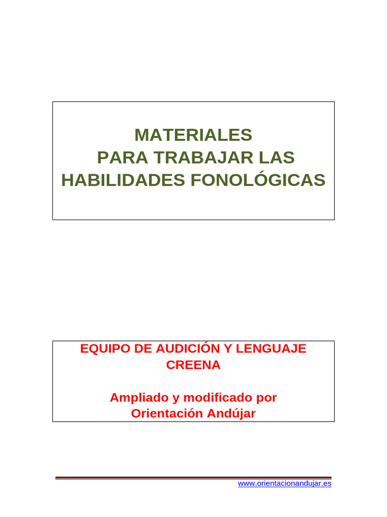 Segmentar La Palabra en Fonemas | PDF