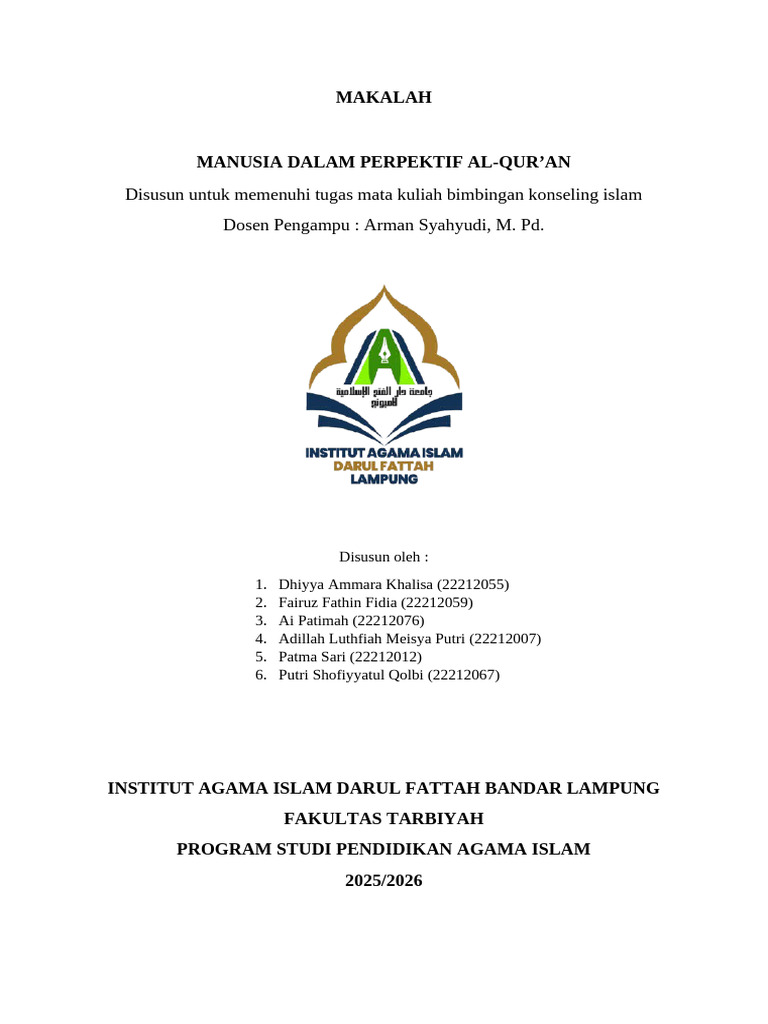 Manusia Dalam Perspektif Al-Qur'an | PDF