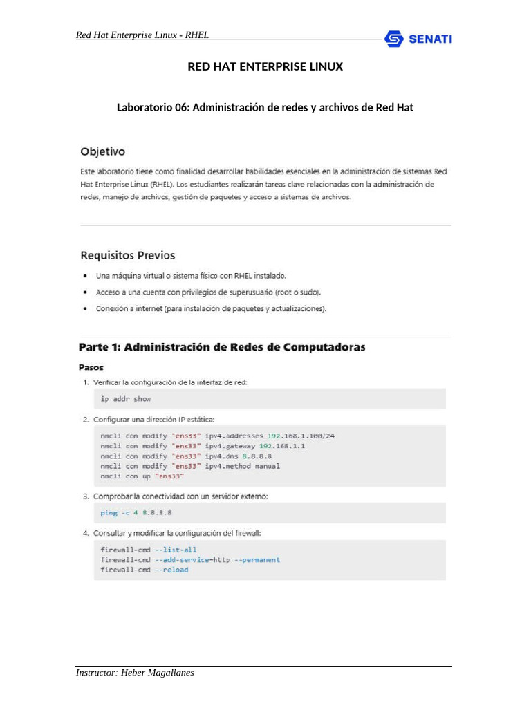 Laboratorio 06 - RHEL (1) (1) | PDF