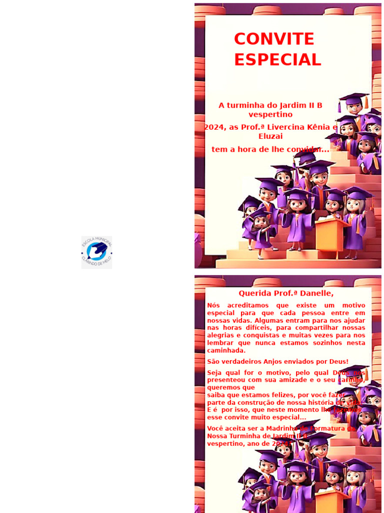 Convite para Madrinhas de Formaturas 2024 | PDF