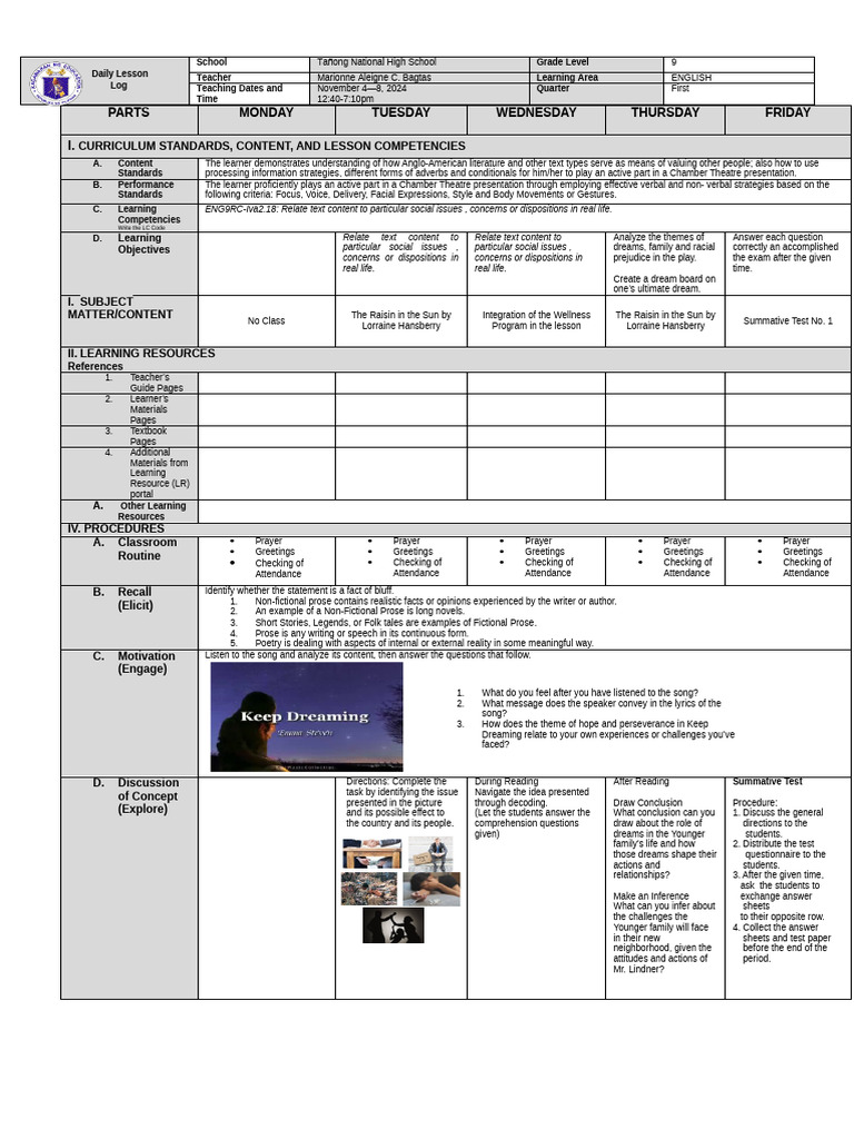 9-2ND- NOV 4-8 (Autosaved) | PDF | Learning | Teachers