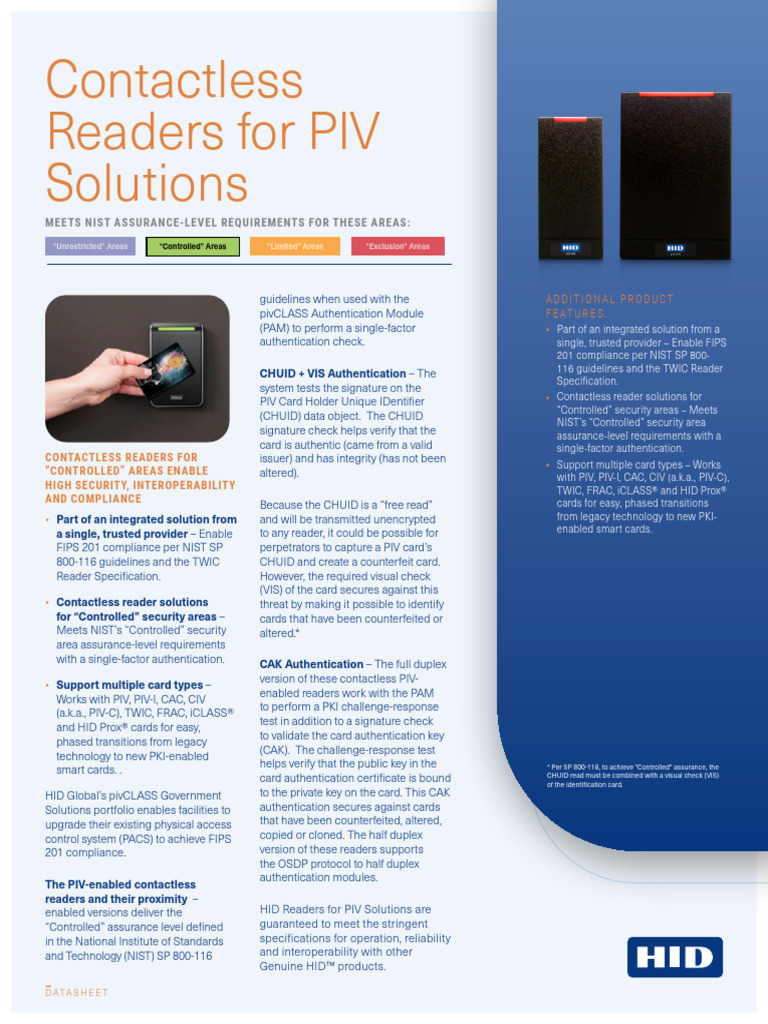 Pacs Piv Fips Controlled Readers Ds en | PDF | Authentication | Smart Card