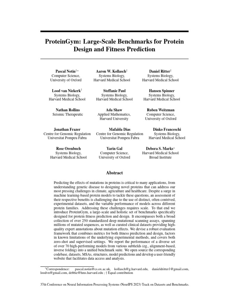 Protein Gym | PDF | Mutation | Proteins