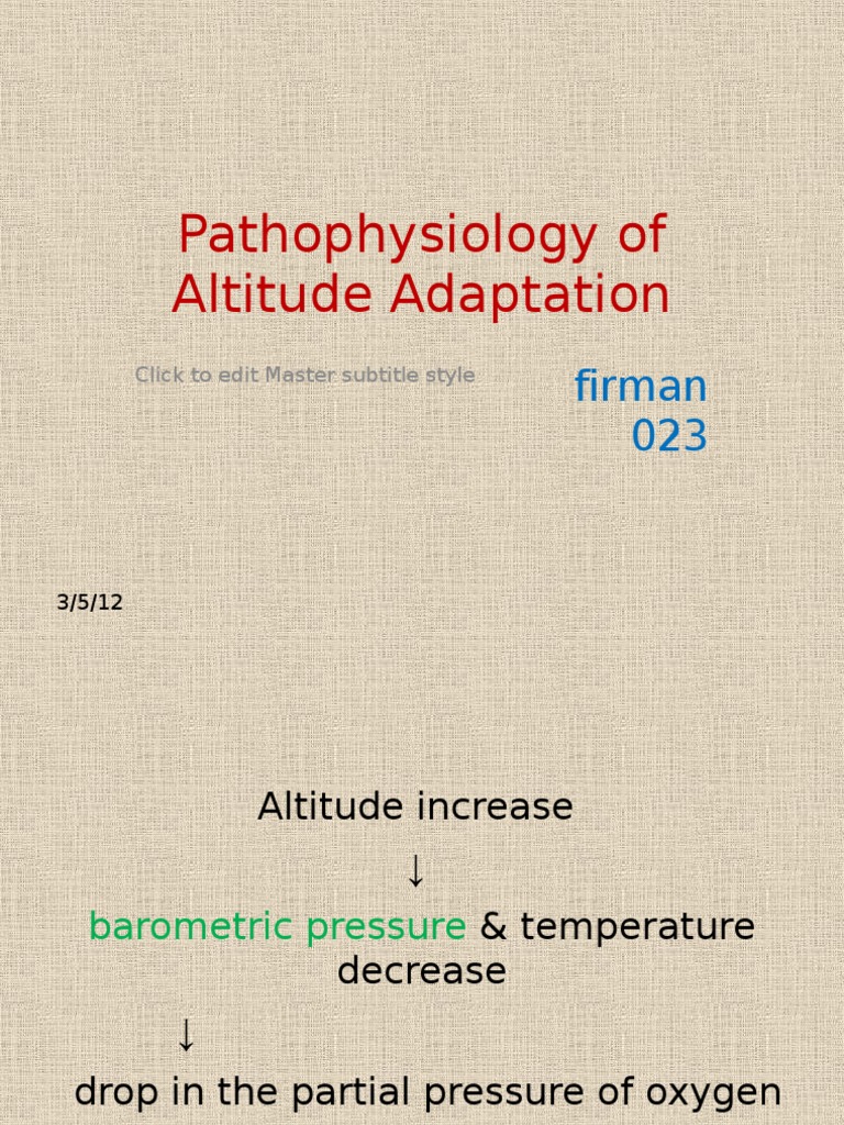 Pa Tho Physiology of Altitude Adaptation | PDF