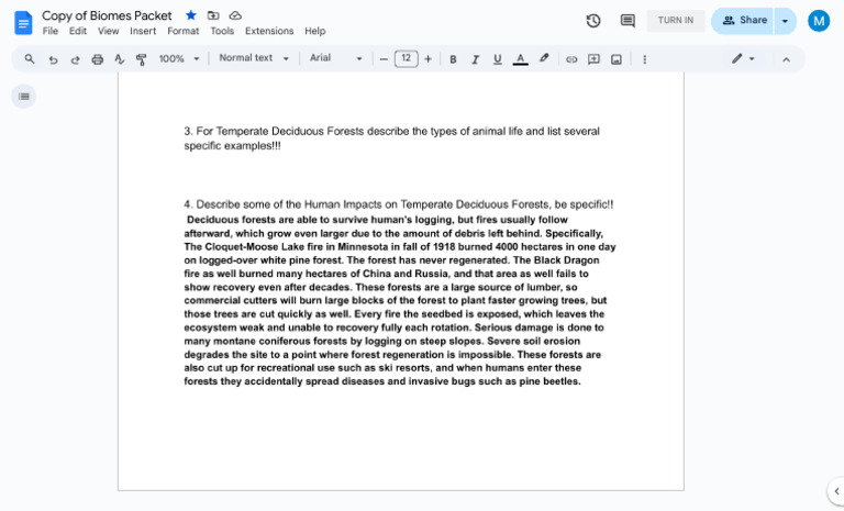 Biomes Study Guide Packet | PDF