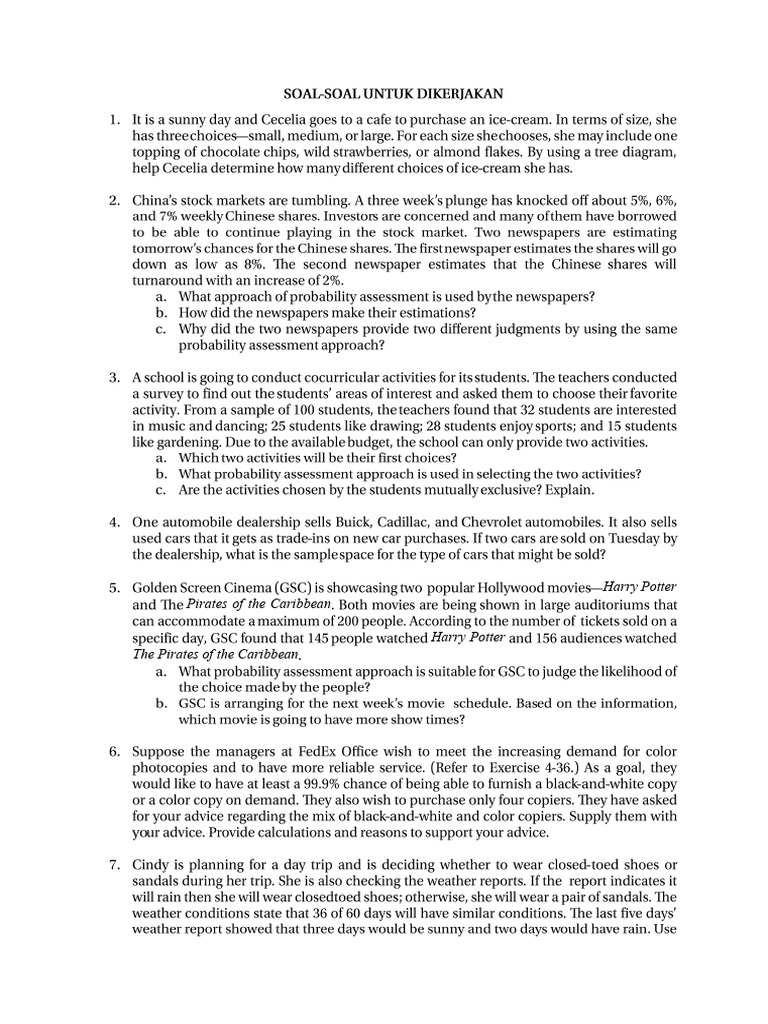 Soal-Soal TM - Probability | PDF