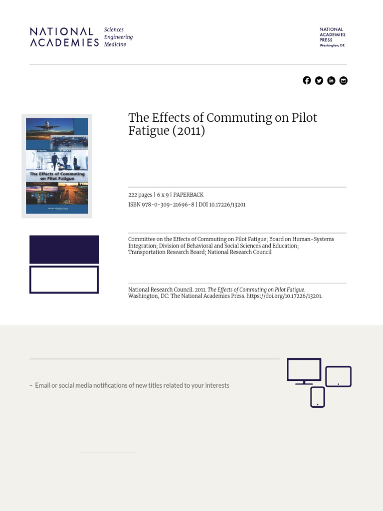 The Effects of Commuting On Pilot Fatigue (2011) : This PDF Is ...
