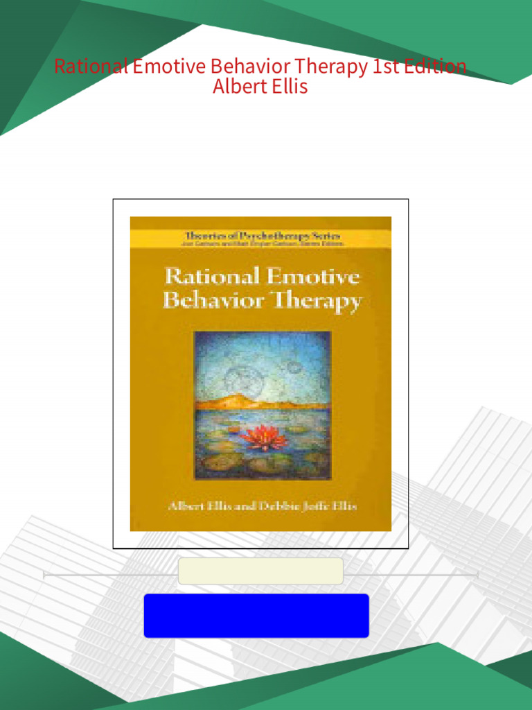 Rational Emotive Behavior Therapy 1st Edition Albert Ellis - The latest ...