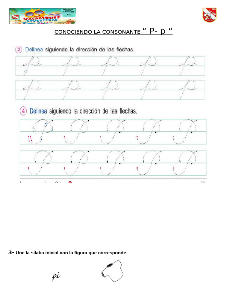 Conociendo La Consonante P | PDF