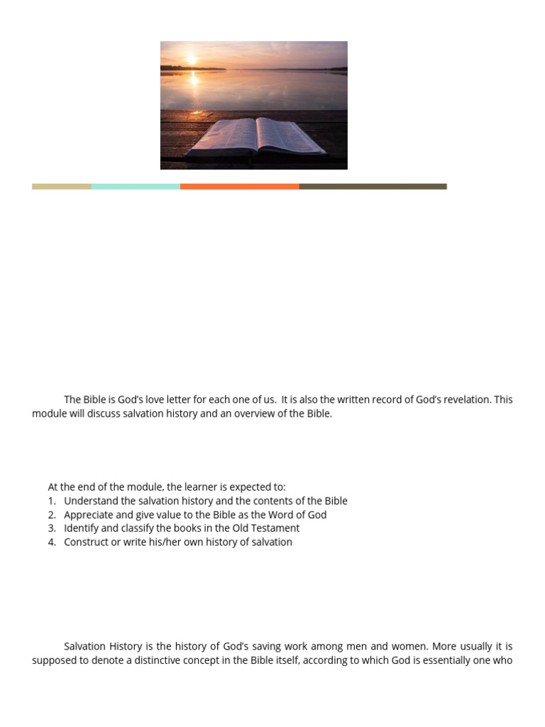 Salvation History in the Old Testament | PDF | Twelve Minor Prophets ...