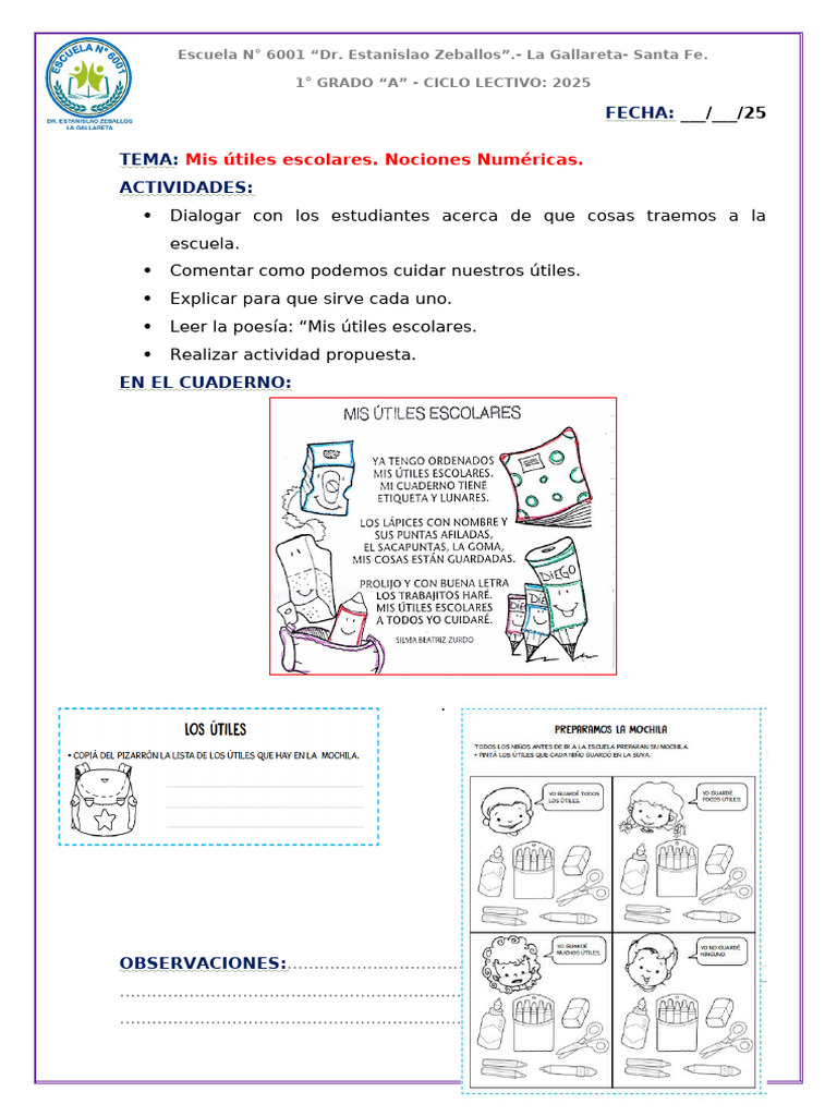 02. Mis Utiles Escolares | PDF
