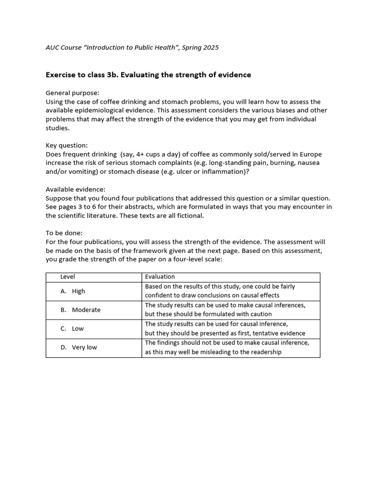Class 3b Exercise On Bias AUC PH 2025s | PDF | Confounding | Confidence Interval