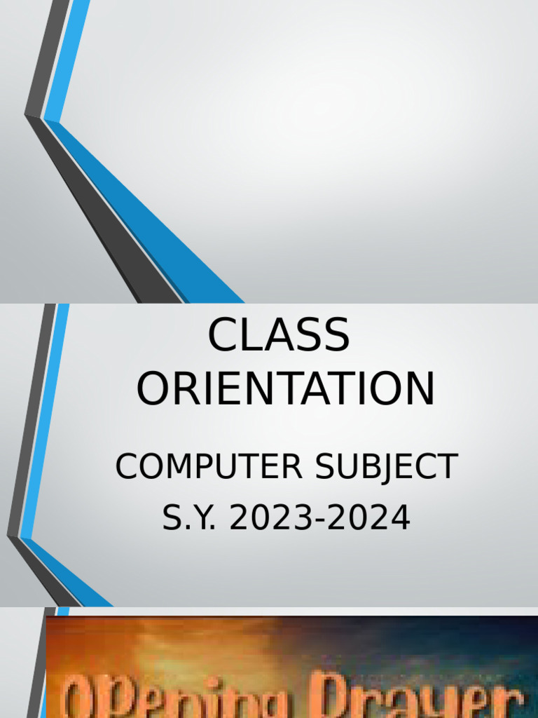 Computer Orientation | PDF