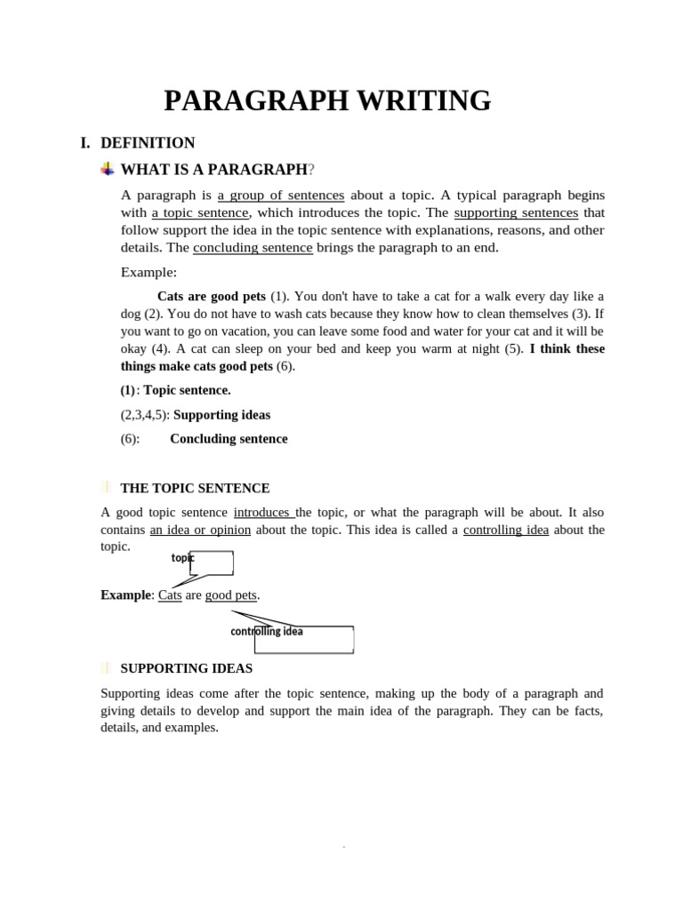 Handout 1 (PARAGRAPH WRITING) -đã chuyển đổi | PDF | Vegetables | Paragraph