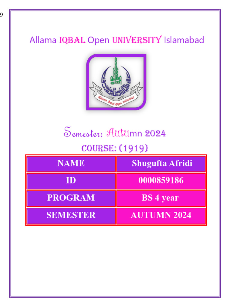 1919.01 Unique Islamic Study | PDF