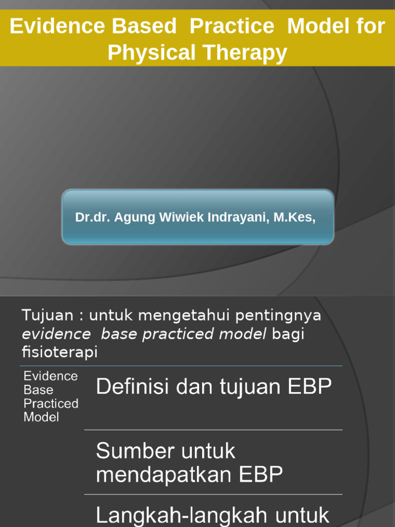 Lect 2. Power Point Ebm Fisio 2025 Pengantar Ebp | PDF