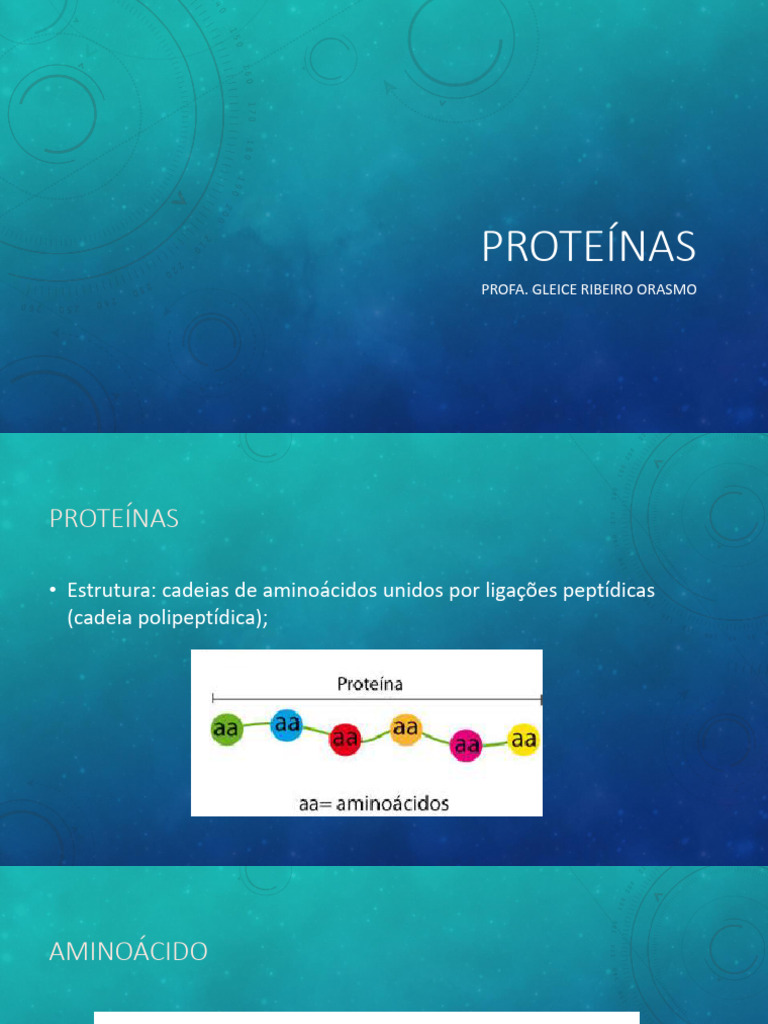 3ª Aula - Proteínas e Enzimas - 2024 | PDF | Proteínas | Enzima