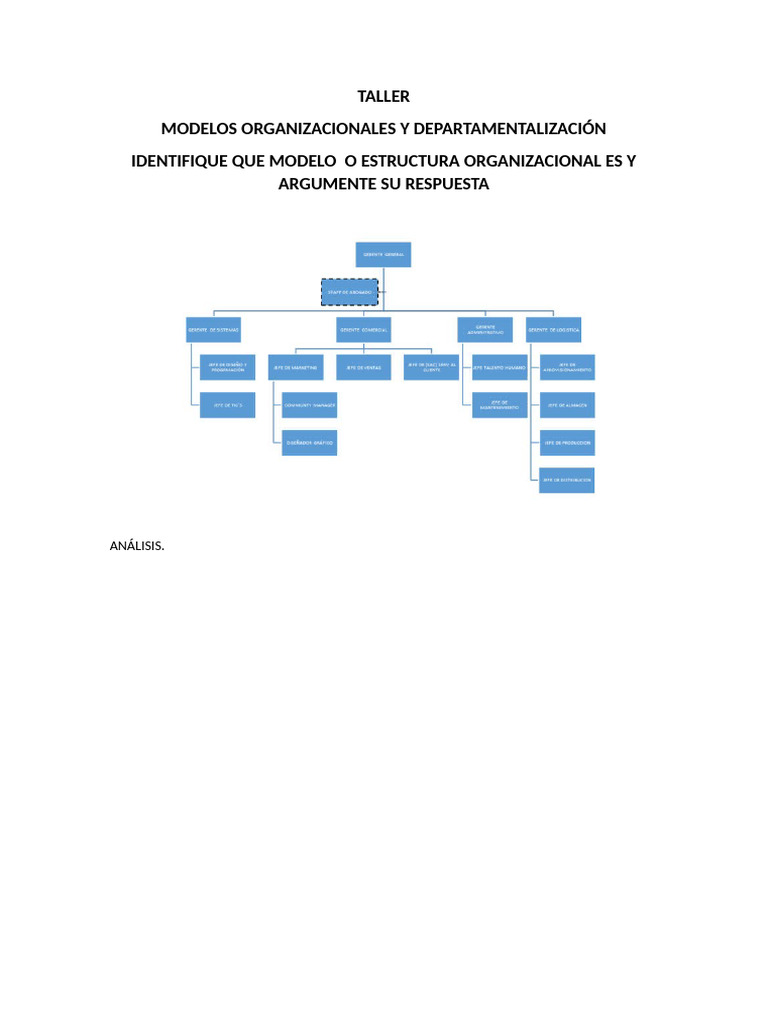 Modelos Organizacionales y Estructuras | PDF