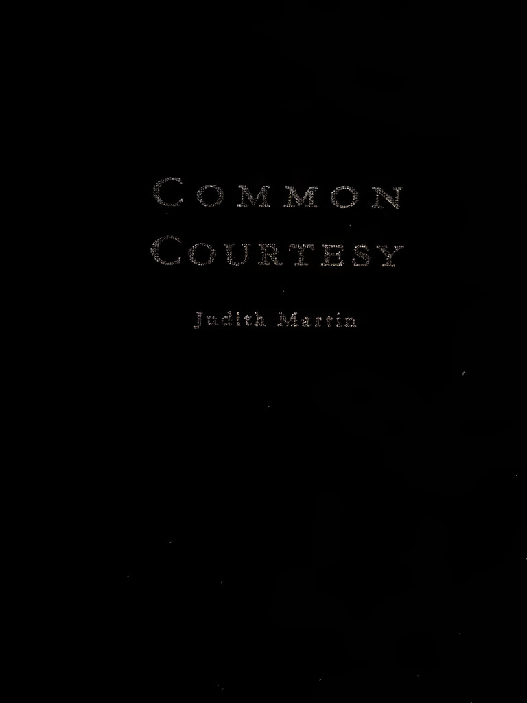 Common Courtesy - in Which Miss Manners Solves The Problem - Judith ...