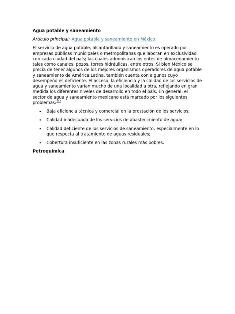 Agua Potable y Saneamiento | PDF