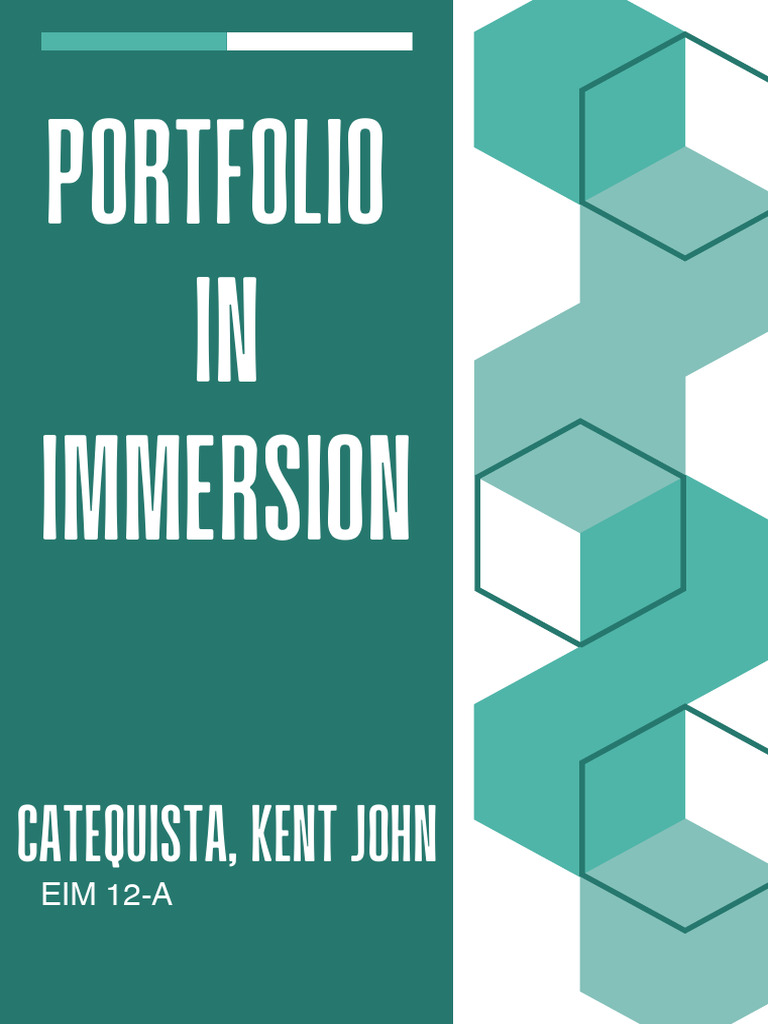 Green and White Modern Creative Portfolio Cover Page A4 Document ...